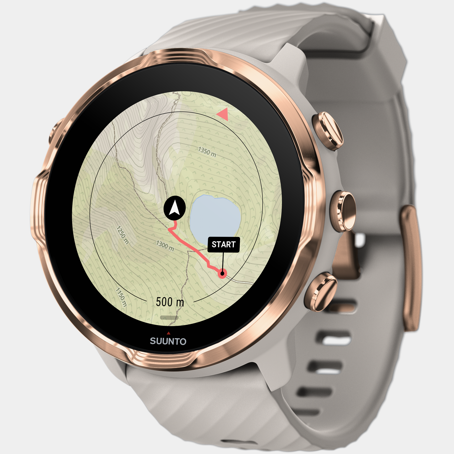 7 Sandstone Rosegold - Pulsklocka - 7 Sandstone Rosegold | XXL